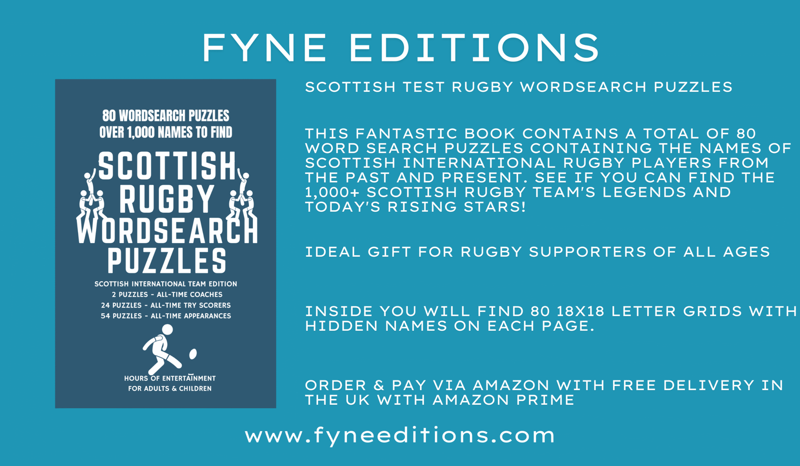 Scottish Rugby Wordsearch Puzzles